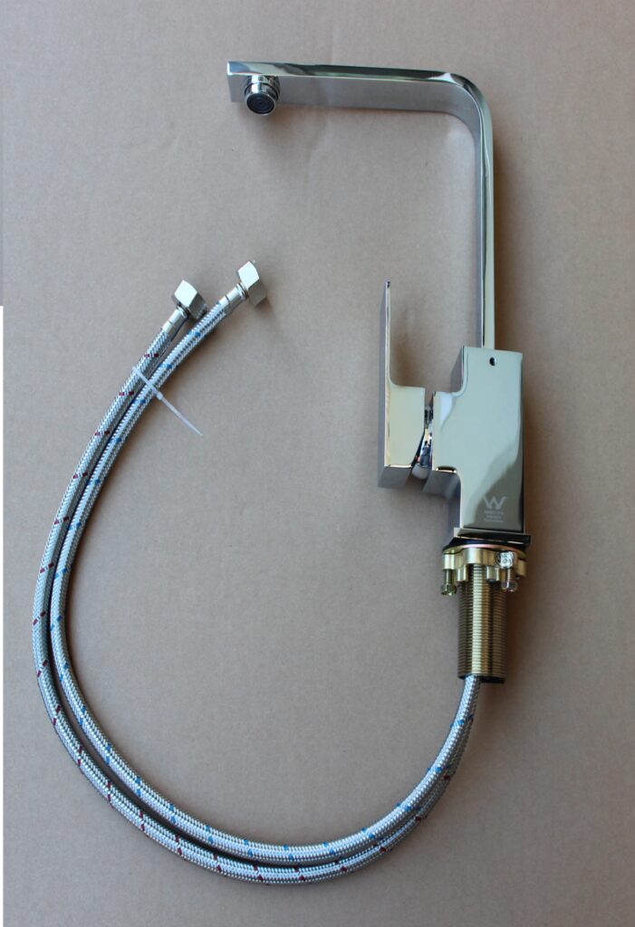 Chrome Swivel Square Kitchen Mixer Tap | Jinggong Trading Kitchen Sinks